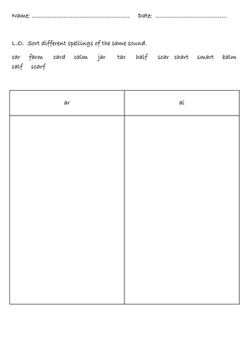 Phonics Map and Sort Worksheets - differentiated | Teaching Resources