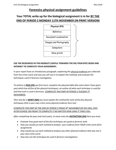 BTEC Applied Science Forensic Science Unit 32 | Teaching Resources BTEC Applied Science Forensic Science Unit 32 | Teaching Resources