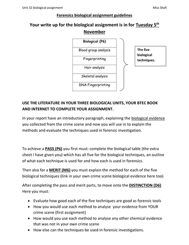 BTEC Applied Science Forensic Science Unit 32 | Teaching Resources BTEC Applied Science Forensic Science Unit 32 | Teaching Resources