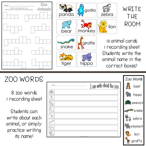 Zoo Writing Activities | Teaching Resources