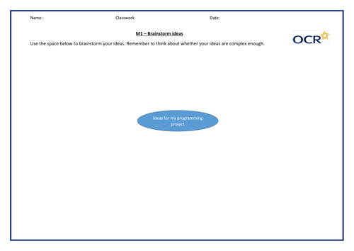 Ocr Gce A Level Computer Science Programming Project Analysis Section H446 Teaching Resources