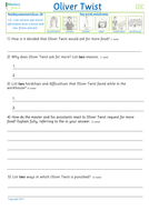Oliver Twist by Charles Dickens comprehension Year 5/6 | Teaching Resources