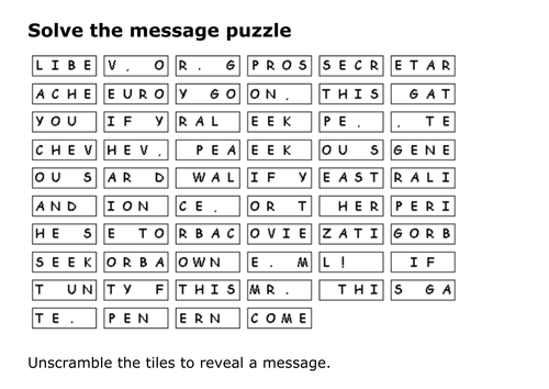 Solve the message puzzle from Ronald Reagan about the Berlin Wall ...