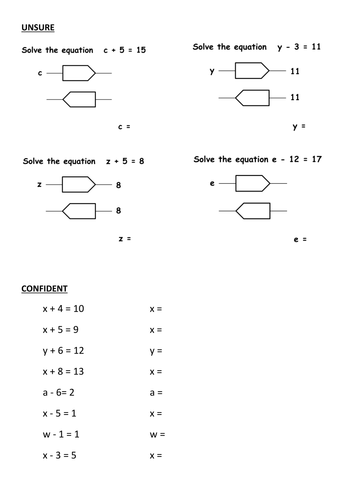 One- and Two-Step Linear Equations | Teaching Resources