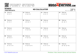 BiDMAS (Worksheets with Solutions) | Teaching Resources