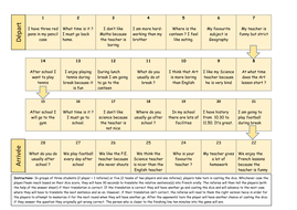 Year 7 / 8 French - Oral board game on high-frequency school-related ...