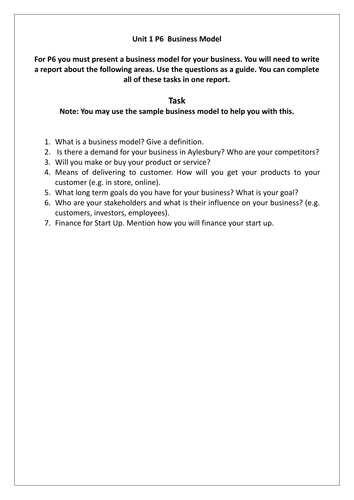 BTEC Level 2 Business Unit 1 Enterprise | Teaching Resources BTEC Level 2 Business Unit 1 Enterprise | Teaching Resources