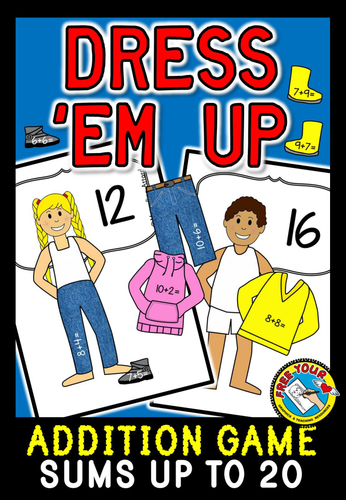 ADDITION GAME: WINTER MATH CENTER: ADDITION UP TO 20 | Teaching Resources