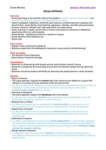 Psychology A Level (OCR) | Teaching Resources