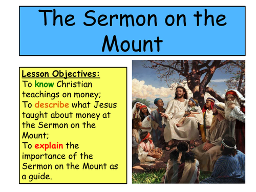 KS3 Charity- Christian Teachings. The Sermon on the Mount | Teaching ...