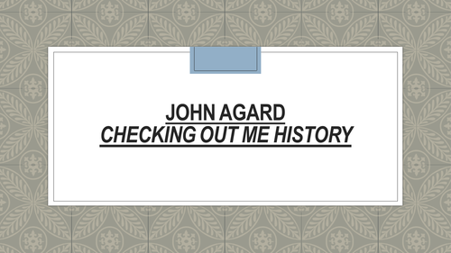 John Agard's 'Checking Out Me History' | Teaching Resources