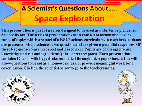 Scientists question on space exploration | Teaching Resources