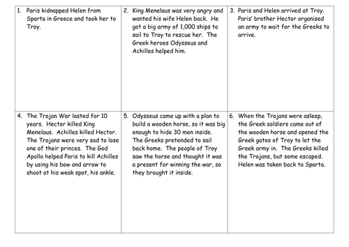 Trojan War storyboard | Teaching Resources