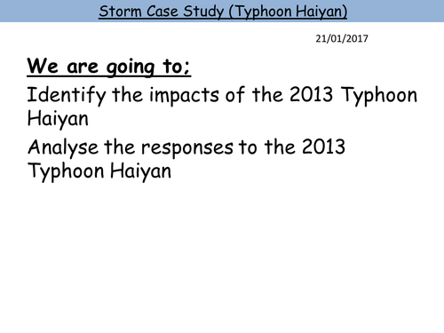 Storm Hazards Case Study (Typhoon Haiyan) | Teaching Resources
