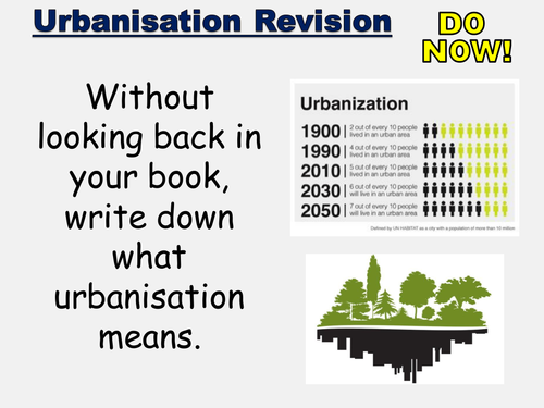 New AQA GCSE Geography Urban Issues and Challenges SOW | Teaching Resources
