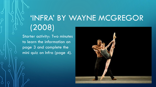 GCSE Dance Infra Scheme of Work | Teaching Resources
