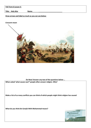 AQA Religious Studies 9-1 GCSE Holy War | Teaching Resources AQA Religious Studies 9-1 GCSE Holy War | Teaching Resources