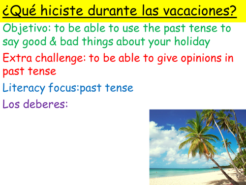 Y10 SPANISH VIVA MODULE 1: LAS VACACIONES | Teaching Resources