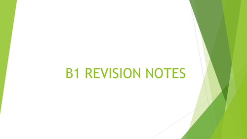 AQA B1 & B2 Revision Notes | Teaching Resources