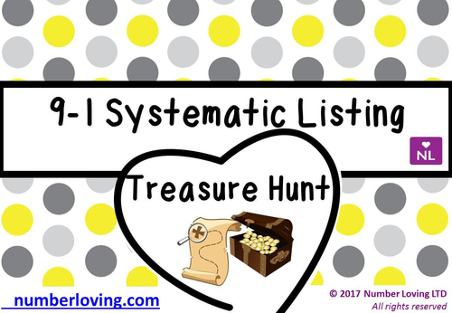 Systematic Listing GCSE 9-1 Foundation Treasure Hunt | Teaching Resources