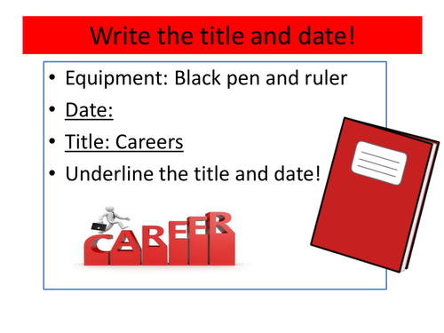 Careers Lesson -PSHE- Power Point Lesson and Activities with Worksheets ...
