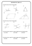 Angles - End of Topic Mini Test/Marking Grid - HIgher Test 2 + Answers ...