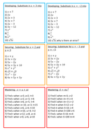 Substitution Worksheet | Teaching Resources