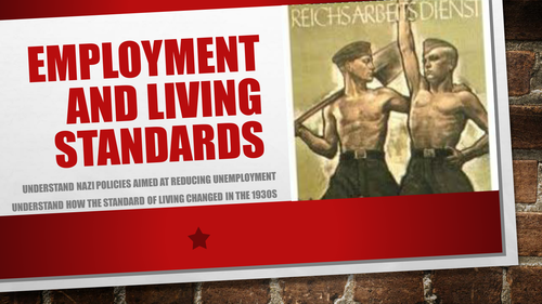 Weimar and Nazi Germany: 4.3 Employment and living standards | Teaching ...