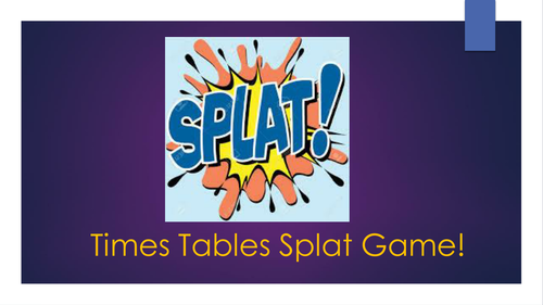 Times Tables Splat Game For all Ages | Teaching Resources