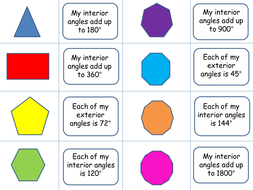 Angles in polygons card sort | Teaching Resources