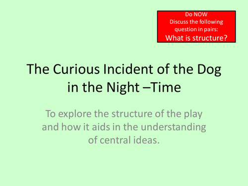 The Curious Incident of the Dog SoW AQA English litearture play ...
