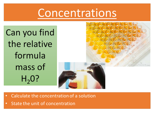 Concentrations AQA APPROPRIATE | Teaching Resources
