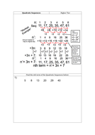 GCSE Maths - 10 Questions - Quadratic Sequences - Find the nth term ...