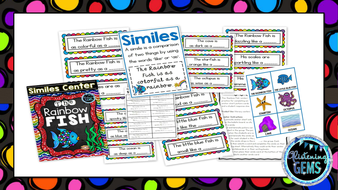 The Rainbow Fish Similes Literacy Center | Teaching Resources