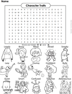 Character Traits Word Search | Teaching Resources