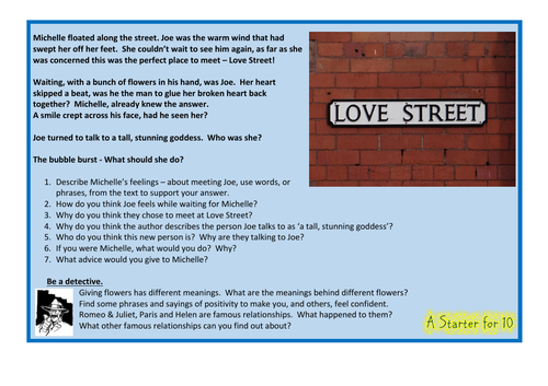 Story starters ideal for home learning with guided reading ...