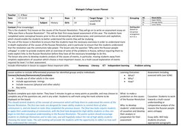 Russian Revolution - an introduction | Teaching Resources