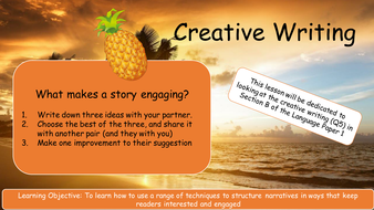 Year 10/11: Creative Writing Single Lesson | Teaching Resources