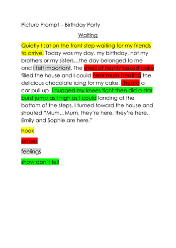 Memoir Writing with Picture Prompts and Annotated Exemplars | Teaching ...