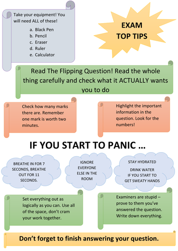 Exam Top Tips | Teaching Resources