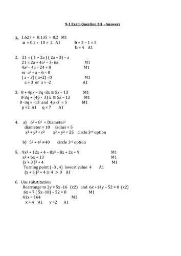 9-1 Maths GCSE Exam Paper Higher Tier | Teaching Resources 9-1 Maths GCSE Exam Paper Higher Tier | Teaching Resources