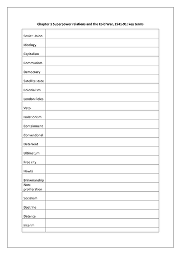 Superpower relations and the Cold War: 1.1 Early tensions between East ...