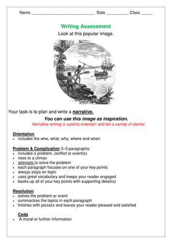 Narrative Writing Tasks | Teaching Resources