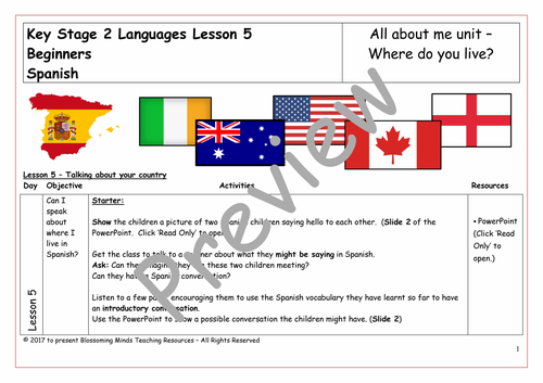 Spanish Lesson and Resources - Where you live | Teaching Resources