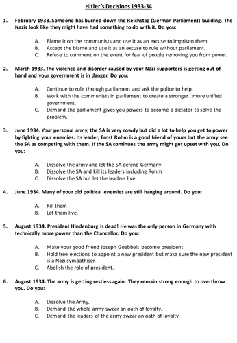 Nazi Germany: How did Hitler consolidate his power? | Teaching Resources