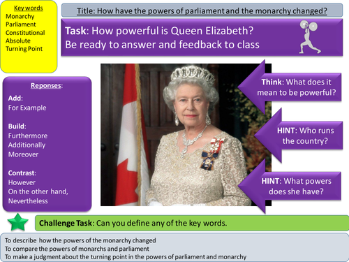 English Civil War: Introduction to the changing power of Parliament and ...