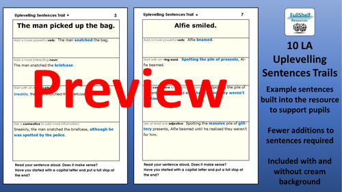 Improving Sentences Uplevelling Writing | Teaching Resources