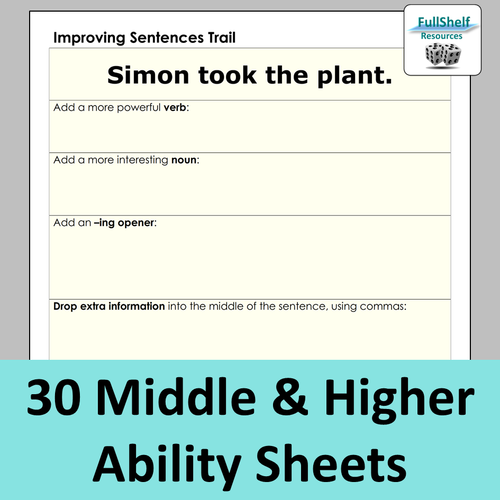 Improving Sentences Uplevelling Writing | Teaching Resources