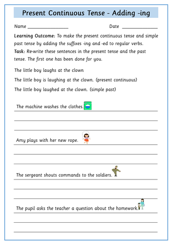 Verbs: Adding -ing and -ed To Verbs | Teaching Resources