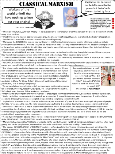 Marxism NEA A Level AQA Literature Spec B Wordsworth | Teaching Resources